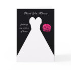 Black Matron of Honor Thank You Card — Gown | Zazzle