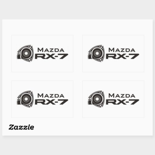 Black Mazda RX-7 Rotary Engine Stickers | Zazzle