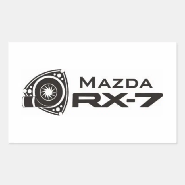 Black Mazda RX-7 Rotary Engine Stickers | Zazzle