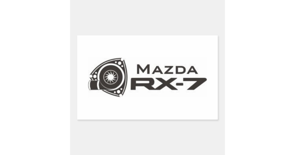 Black Mazda RX-7 Rotary Engine Stickers | Zazzle