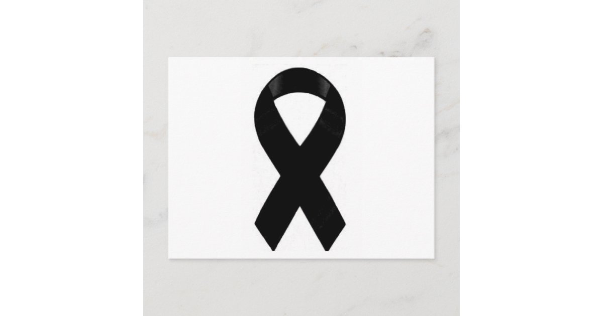 Black Memorial Ribbon.jpg Postcard | Zazzle