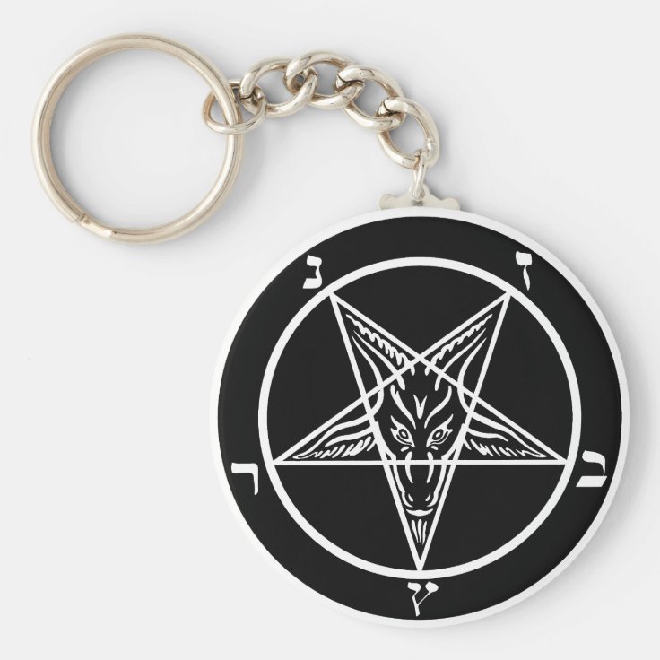 black metal, baphomet of darkness! keychain | Zazzle