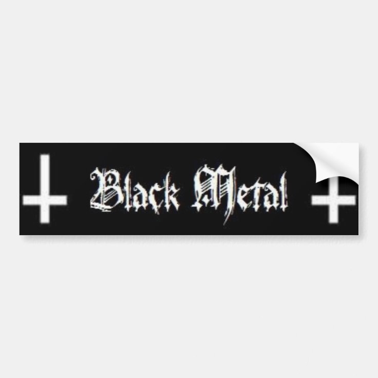 Black Metal Bumper Sticker | Zazzle