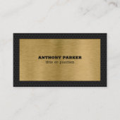 Black Metal Gold Background QR Code Business Card | Zazzle
