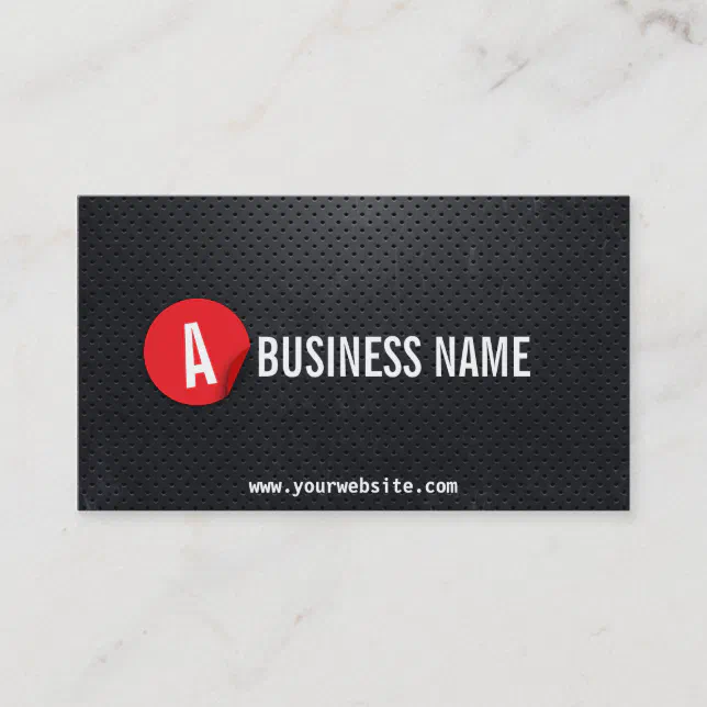 Black Metal Red Label Producer Business Card | Zazzle