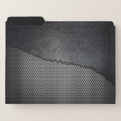 Black Metal Ripped Industrial Texture File Folder | Zazzle