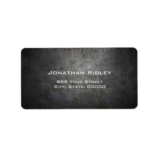 Black METAL Shipping Label | Zazzle.com
