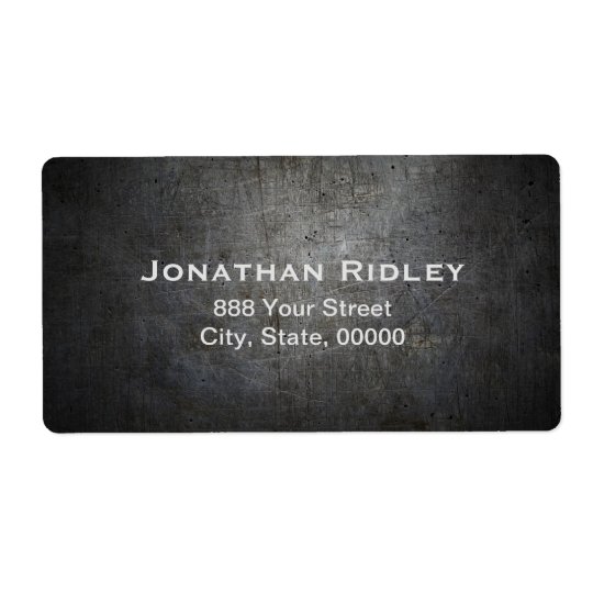 Black METAL Shipping Labels | Zazzle.com