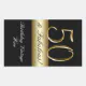 Black Metallic Gold 50th Birthday Wine Label | Zazzle