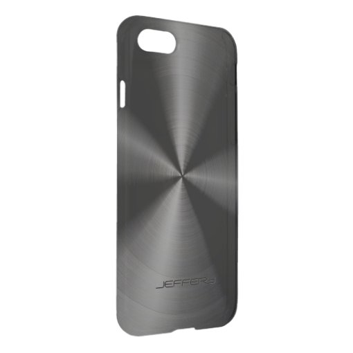 Black Metallic Pattern Stainless Steel Look 3 Uncommon iPhone Case | Zazzle