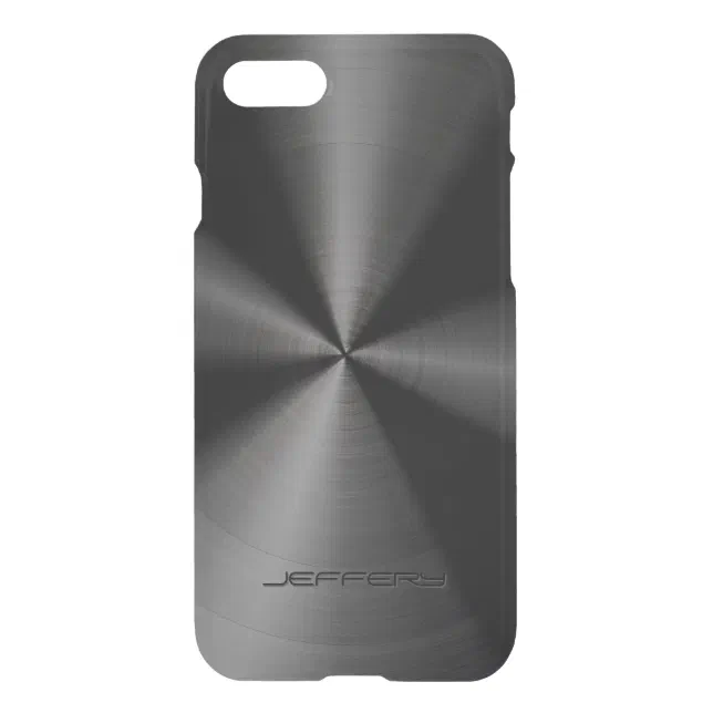 Black Metallic Pattern Stainless Steel Look 3 Uncommon iPhone Case | Zazzle