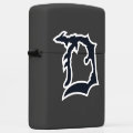 Black Michigan Detroit "D" with Upper Peninsula Zippo Lighter | Zazzle