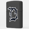 Black Michigan Detroit "D" with Upper Peninsula Zippo Lighter | Zazzle