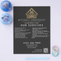 Black Minimal Home Building Construction QR Code Flyer | Zazzle