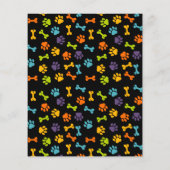 Black Minimal modern Paws Dog Grooming Price List Flyer | Zazzle