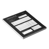 Black Minimalist Custom Small Business Invoice Notepad | Zazzle
