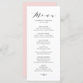 Black Minimalist Dainty Script Wedding Menu | Zazzle