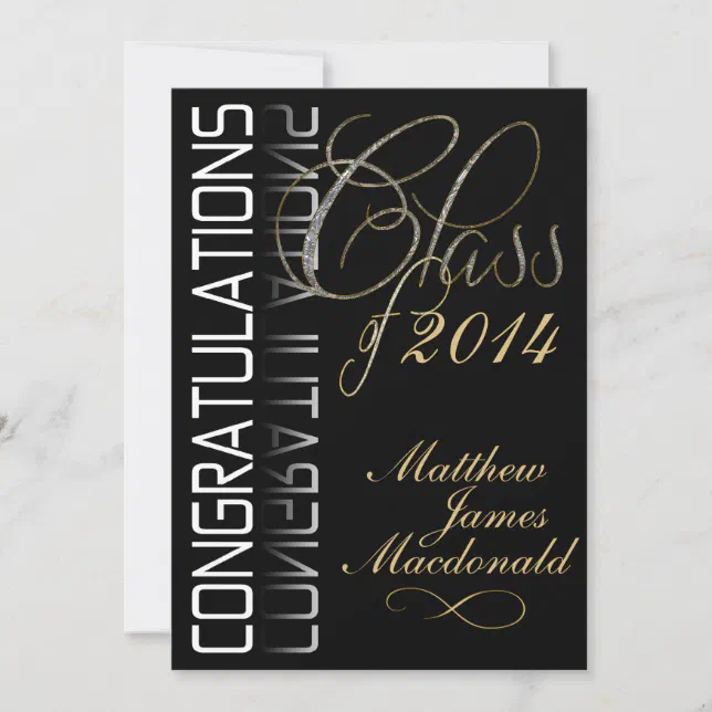 Black Mirror Formal Graduation Party Invitation | Zazzle