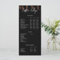 Black Modern Minimalist Coffee Shop Menu | Zazzle