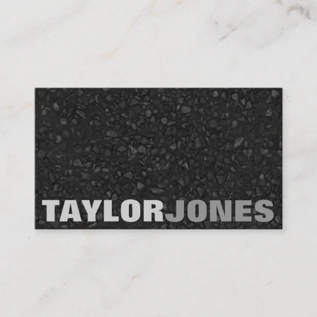 Black Modern Textured Business Card | Zazzle