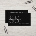 Black Monogram Tax Accountant Business Card | Zazzle
