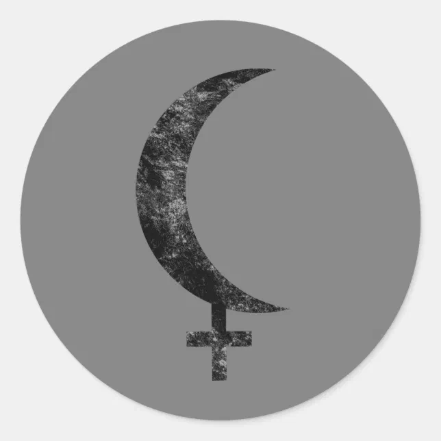 Black Moon Lilith Esoteric Astrology Sign Classic Round Sticker | Zazzle