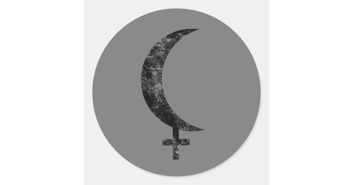 Black Moon Lilith Esoteric Astrology Sign Classic Round Sticker | Zazzle
