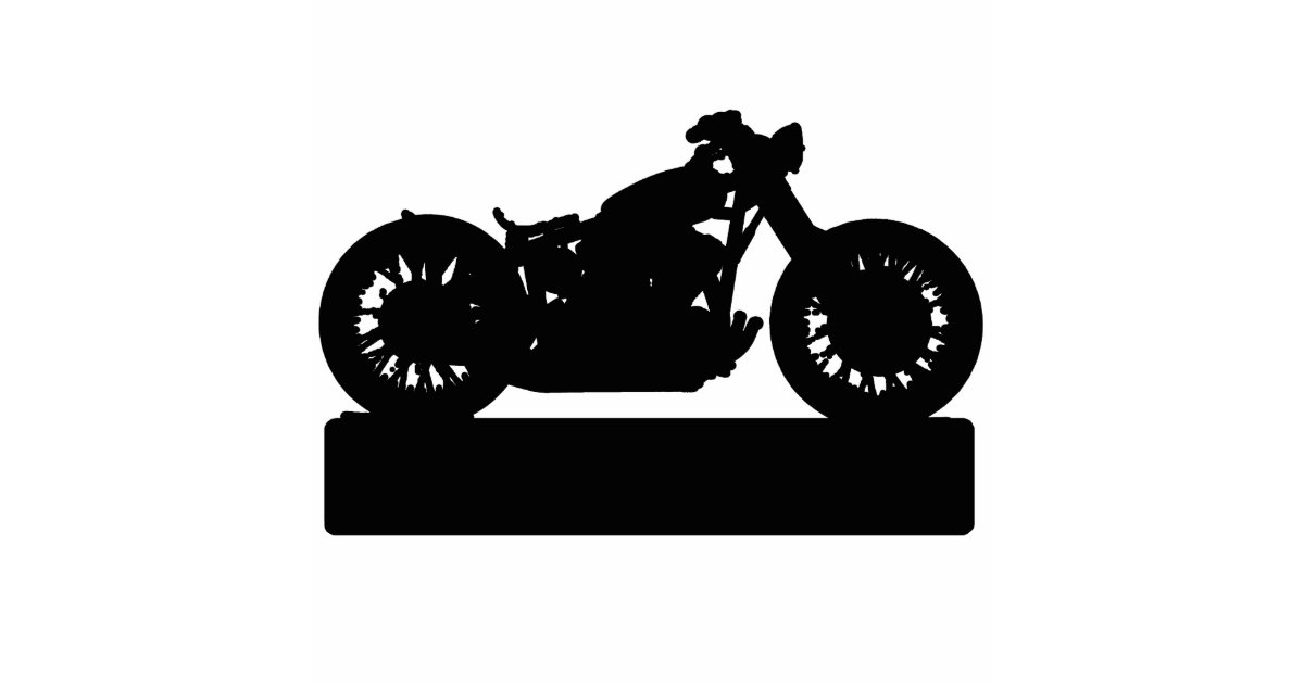 Black Motorcycle Cutout | Zazzle