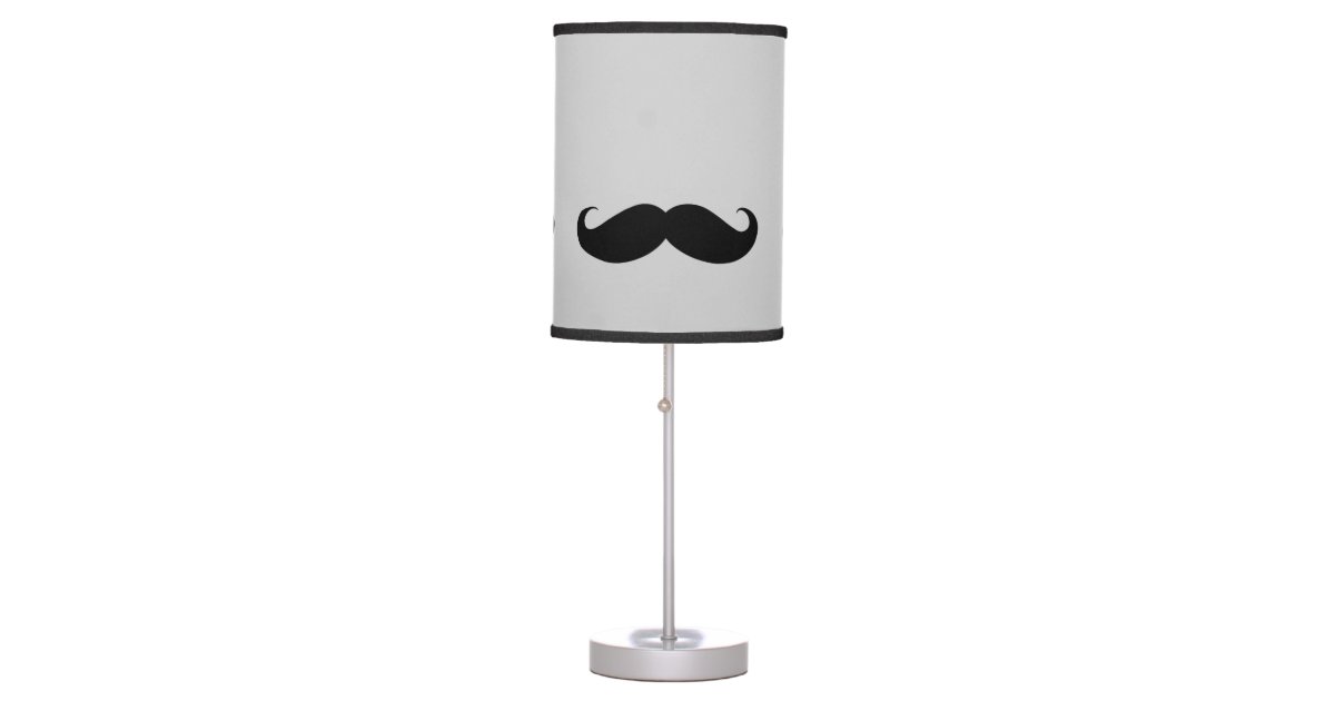 black moustache table lamp | Zazzle