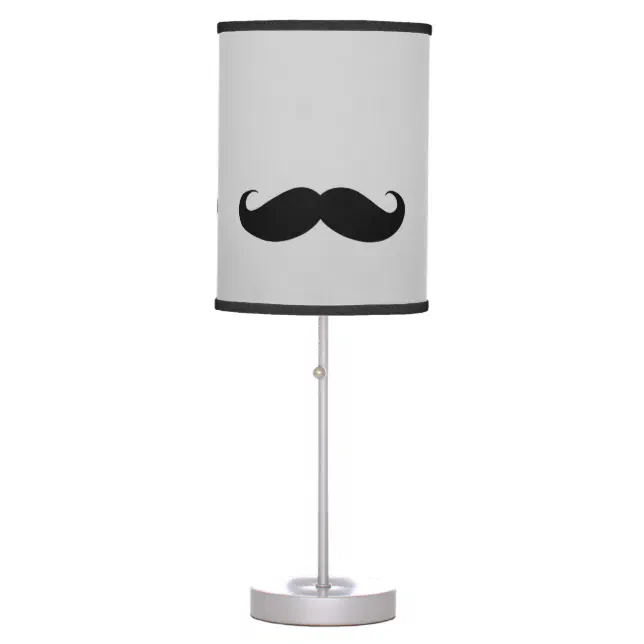 black moustache table lamp | Zazzle