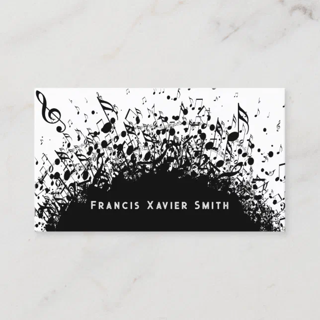 black music explosion background business card | Zazzle