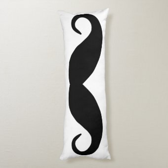 Black Mustache Body Pillow | Zazzle