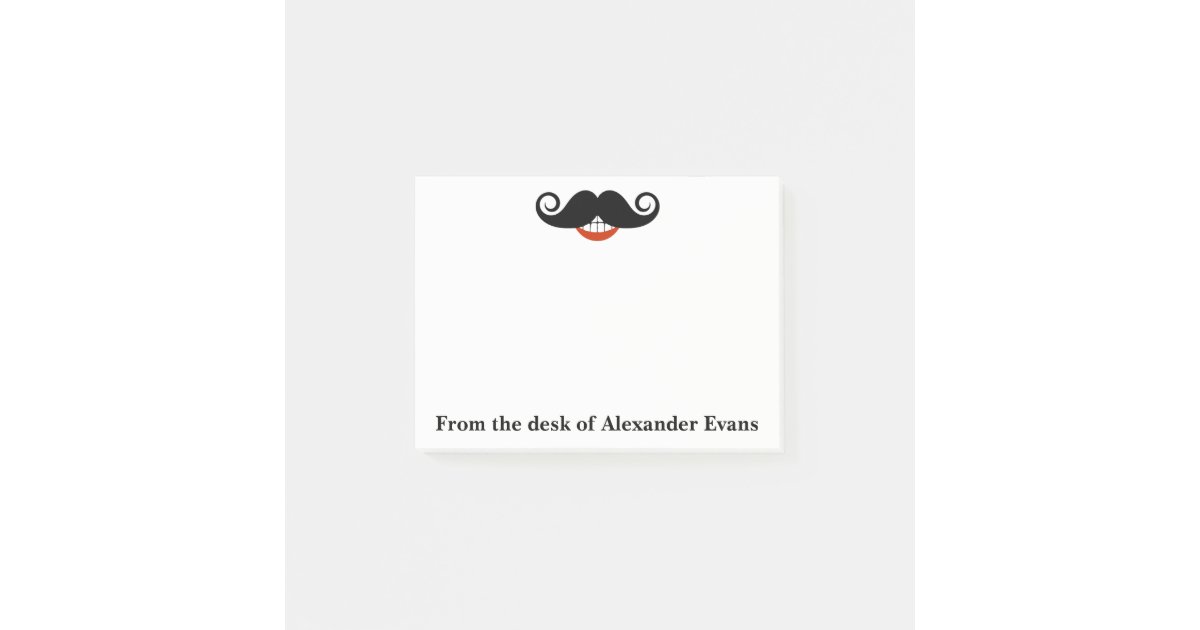 Black Mustache Post-it Notes | Zazzle