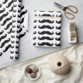 Black mustache wrapping paper | Zazzle