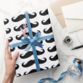 Black mustache wrapping paper | Zazzle