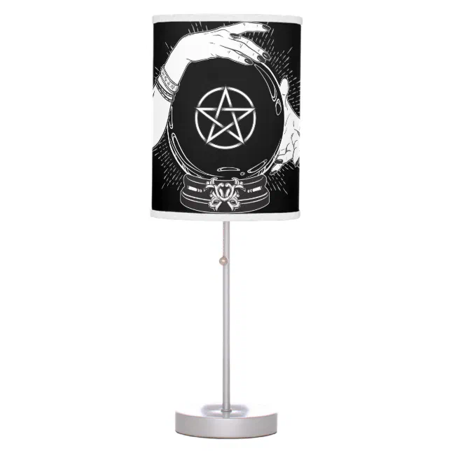 Black Mystic Fortune Teller Mystical Crystal Ball Table Lamp | Zazzle