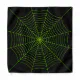 Black neon green spider web Halloween pattern Bandana | Zazzle