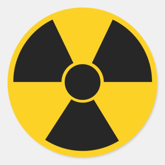 Black Nuke Classic Round Sticker | Zazzle.com