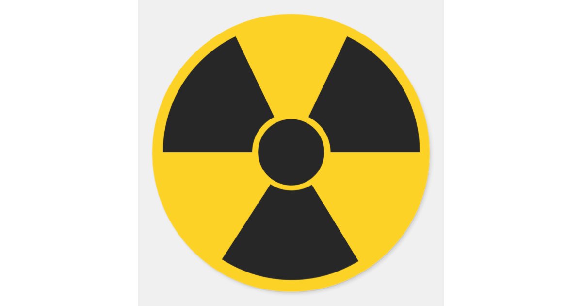 Black Nuke Classic Round Sticker | Zazzle