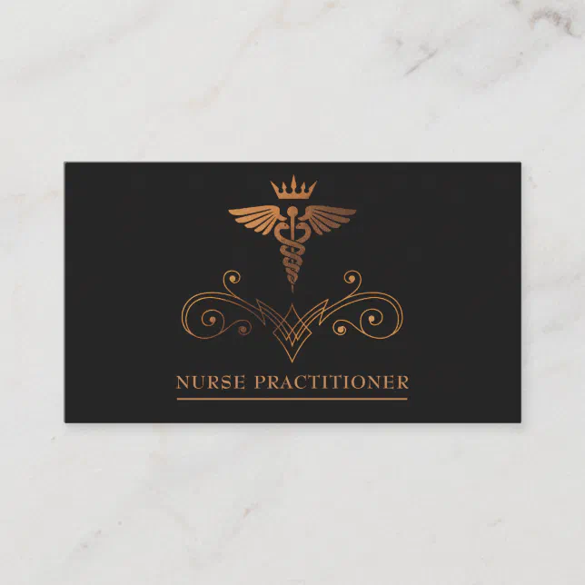 Black Nurse Practitioner Business Card | Zazzle