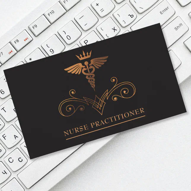 Black Nurse Practitioner Business Card | Zazzle