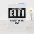 Black Odometer for 50th Birthday With Name Card | Zazzle