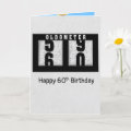 Black Odometer for 60th Birthday Card | Zazzle