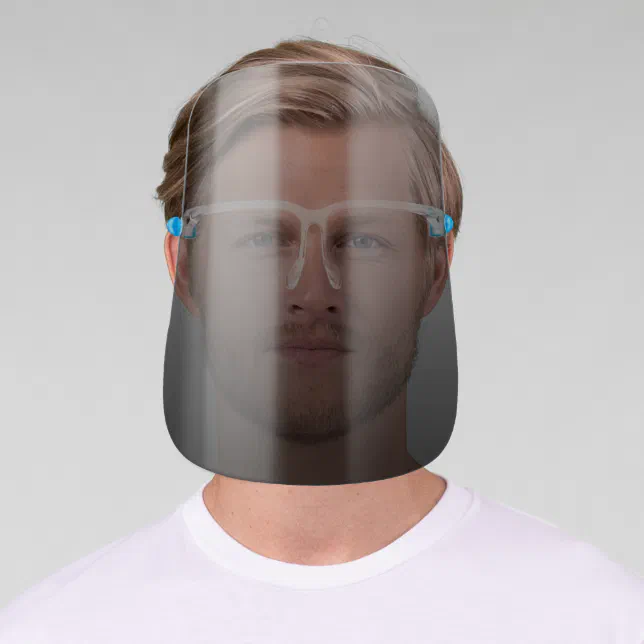 Black Ombre - Clear to Grey Face Shield | Zazzle