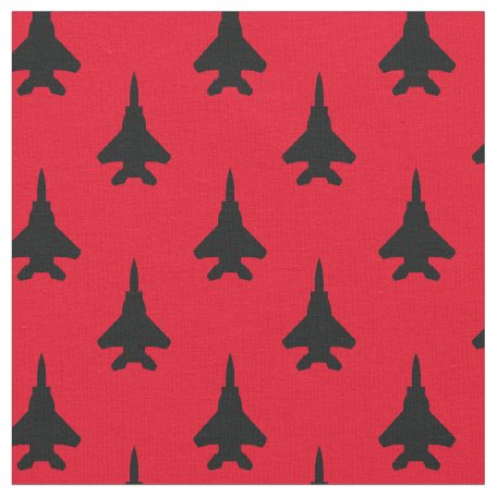 Gray on Black F-15E Fighter Jet Pattern Fabric | Zazzle.com