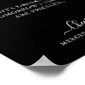 Black Open Bar Calligraphy Personalized Wedding Poster | Zazzle