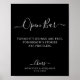 Black Open Bar Calligraphy Personalized Wedding Poster | Zazzle