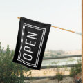 BLACK OPEN SIGN FLAG | Zazzle