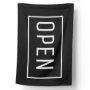 BLACK OPEN SIGN FLAG | Zazzle