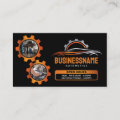 Black, Orange Auto Detailing Car Repair Automotive Business Card | Zazzle